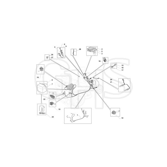 EF 84/14.5 K H - 2018 - Efco Ride On Mower Electrical Parts Diagram | GHS