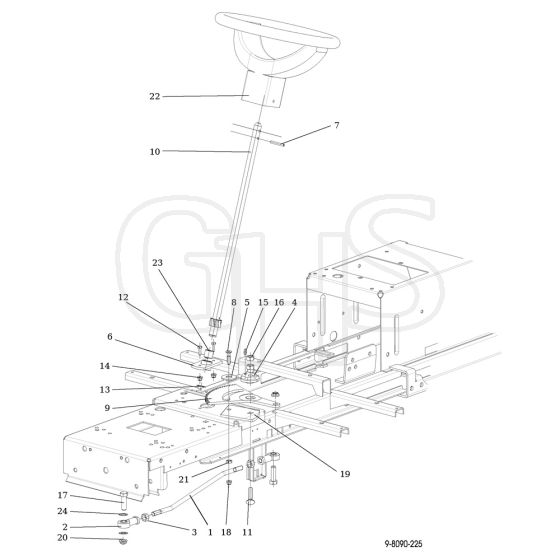 EF 92/24 KH (K2400AVD TWIN) - 2017 - Efco Ride On Mower Steering ...