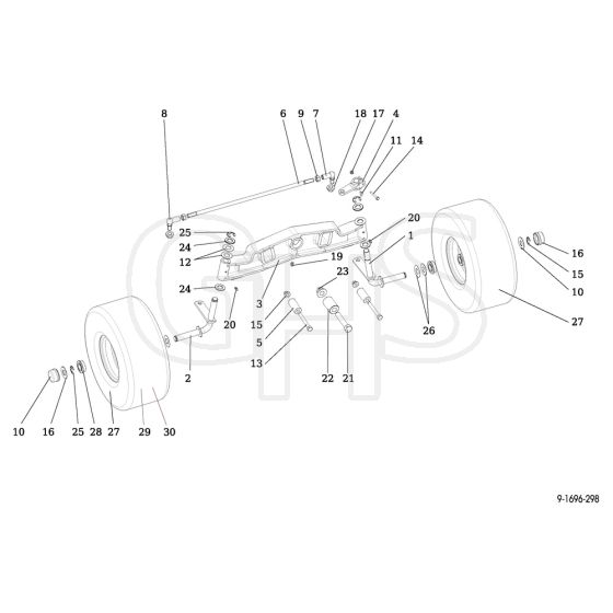 EF 92/24 KH (K2400AVD TWIN) - 2018 - Efco Ride On Mower Front axle ...