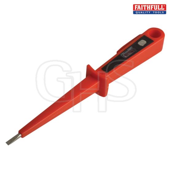 Genuine Faithfull Mains Tester Screwdriver Long - FHT-232 | GHS