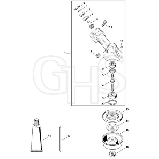 Stihl FS235 - Gear Head - Parts Diagram | GHS