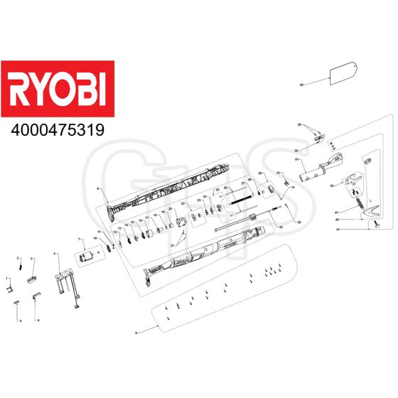 Ryobi OLP1832BX - 5133004392 - 4000475319 - Main Assembly | GHS
