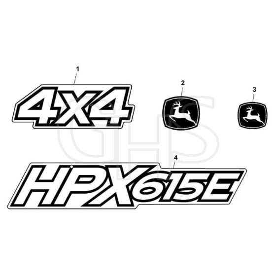 John Deere HPX615E - PC16096 - Labels - ST1003652 | GHS