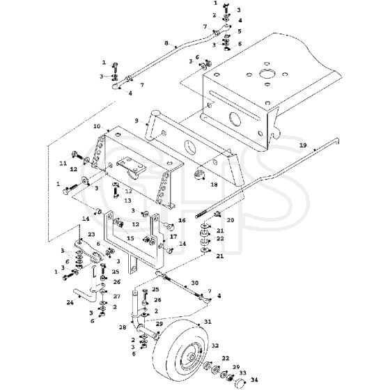 Countax K14 Twin - From 01-01-1992 To 01-01-1994 - 01 Front Axle | GHS