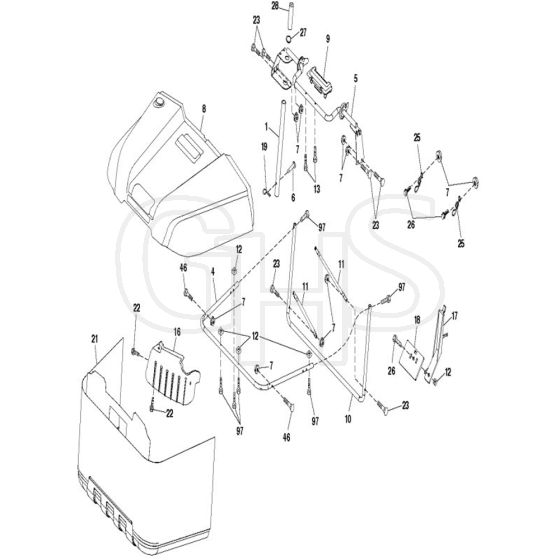 McCulloch M110-77TC - 96051016500 - 2017-06 - Bagger Parts Diagram | GHS