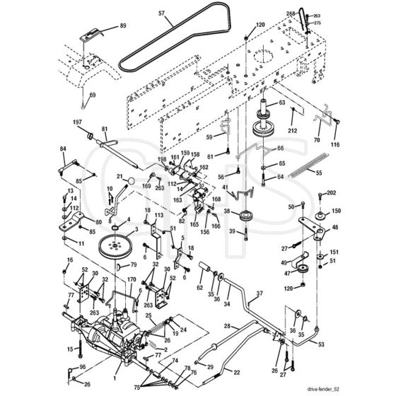 McCulloch M11597 - 96011023401 - 2007-03 - Drive Parts Diagram | GHS