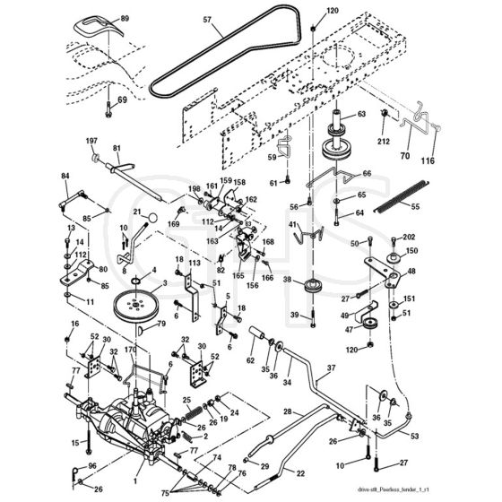 McCulloch M11597 - 96011023404 - 2009-04 - Drive Parts Diagram | GHS