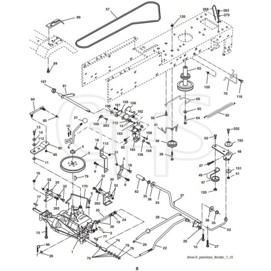 McCulloch M11597 - 96011023407 - 2010-07 - Drive Parts Diagram | GHS