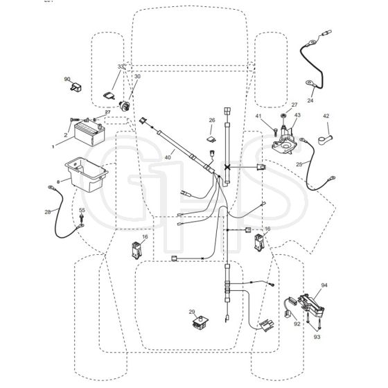 McCulloch M11597 - 96011023407 - 2010-07 - Electrical Parts Diagram | GHS