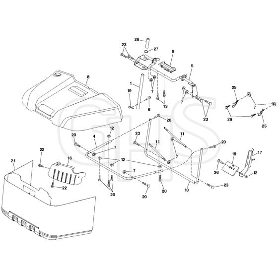 McCulloch M115-77TC - 96051005900 - 2012-10 - Bagger Parts Diagram | GHS