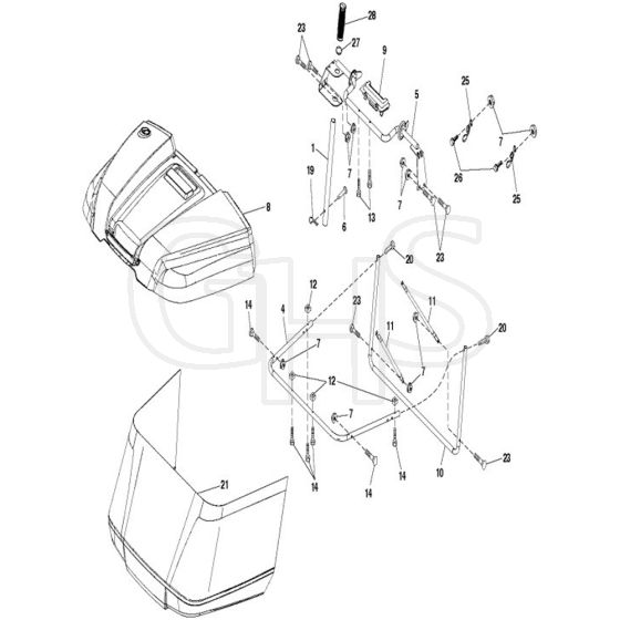 McCulloch M12597HRB - 96051005000 - 2012-01 - Bagger Parts Diagram | GHS