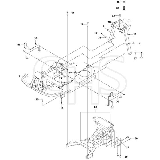 McCulloch M125-97FH - 967207101 - 2013-01 - Chassis Rear Parts Diagram ...