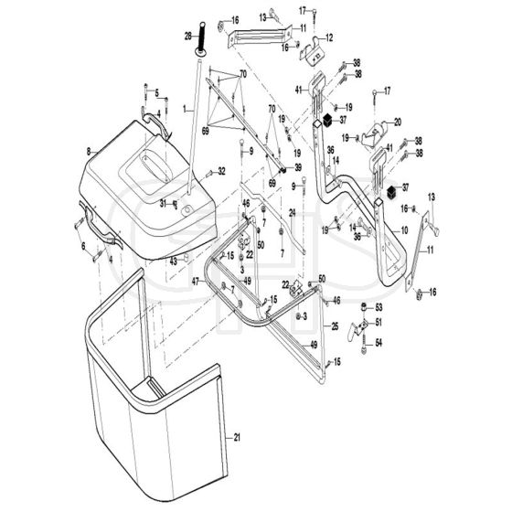 McCulloch M155107HRB - 96061031501 - 2011-01 - Bagger Parts Diagram | GHS