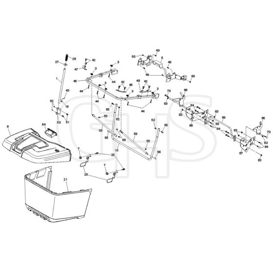 McCulloch M155-107TC - 96051009900 - 2013-06 - Bagger Parts Diagram | GHS