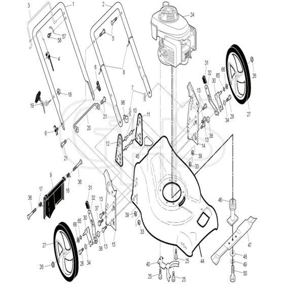 McCulloch M53-160CMDW - 96141016504 - 2010-01 - Frame & Engine Parts ...