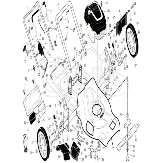 McCulloch M53-190AWFEPX - 96141028102 - 2014-10 - Frame & Engine Parts ...