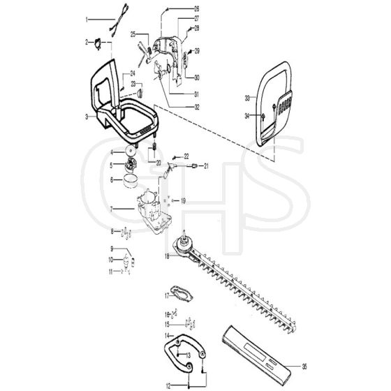 McCulloch MAC MDAHT 25 GHT - 2009-04 - Clutch & Oil Pump Parts Diagram ...