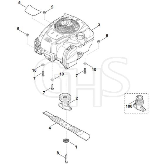 Viking MB253.1 T - Engine - Blade - Parts Diagram | GHS