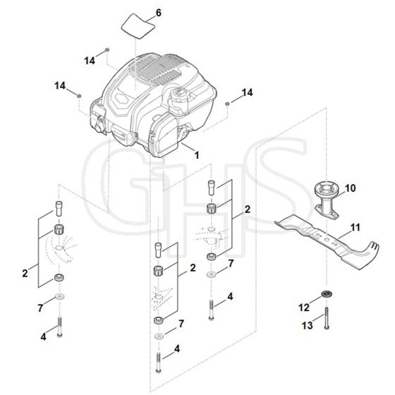 Viking MB545.1 T - Engine - Blade - Parts Diagram | GHS