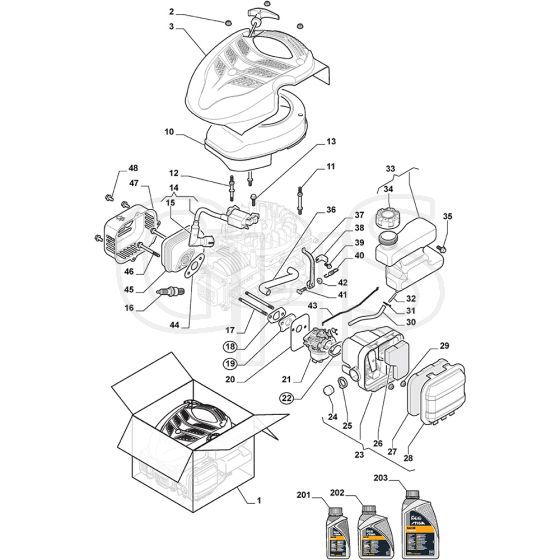 MULTICLIP 47 - 2015 - 298471148/S15 - Stiga Rotary Mower Engine ST 01 ...