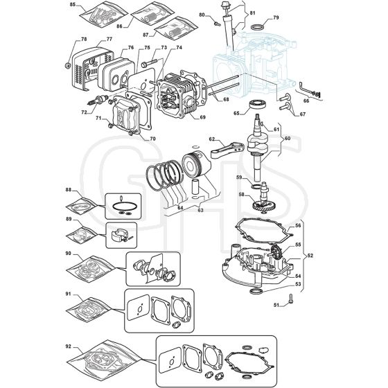 MULTICLIP PLUS 50 SE - 2014 - 291502648/S14 - Stiga Rotary Mower Engine ...