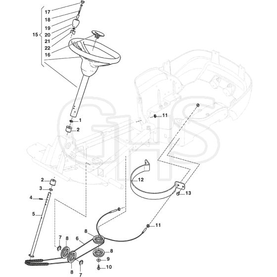 PARK 300 M - 2020-2024 - 2F5820241/ST1P - Stiga Front Mower Steering ...