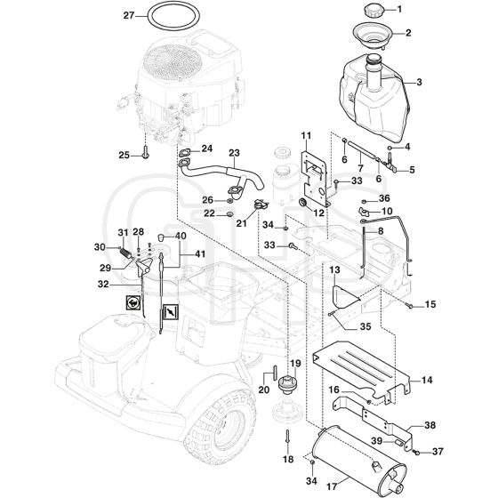 PARK 320 PW - 2021 - 2F6120645/ST1 - Stiga Front Mower Engine Diagram | GHS