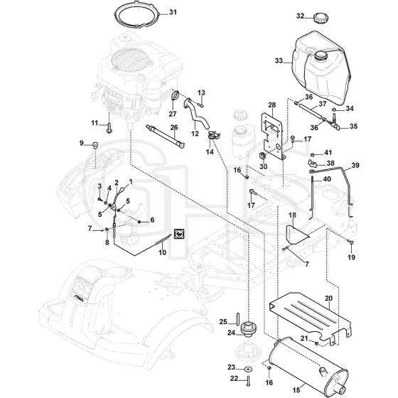 PARK 416 P VM - 2018-2020 - 2F6220541/ST1 - Stiga Front Mower Engine ...