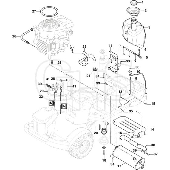 PARK 500 WX - 2025 - 2F6130535/ST2 - Stiga Front Mower Engine Diagram | GHS