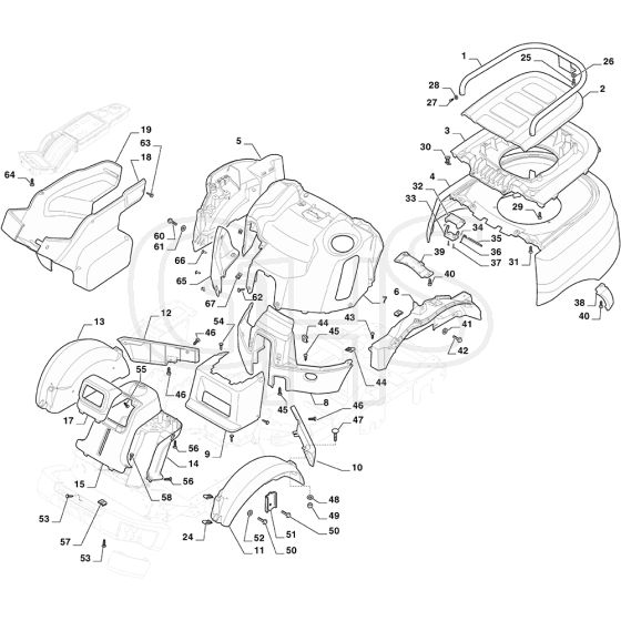 PARK PRO 900 AWX - 2022-2025 - 2F6430931/ST2 - Stiga Front Mower Body ...