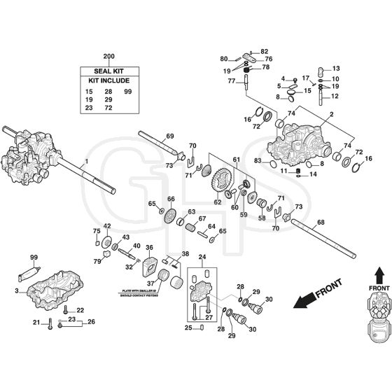 PARK PRO 900 AWX - 2022-2025 - 2F6430931/ST2 - Stiga Front Mower KTM10G ...