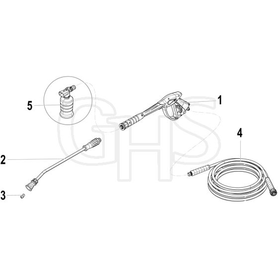 PW 250 HC - Oleo-Mac Pressure Washer Accessories Diagram | GHS