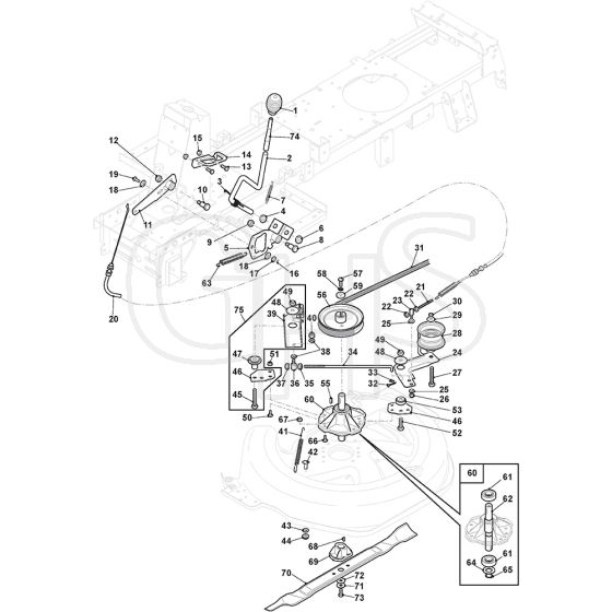 Rider 27 H - 2013-2020 - 2T0075247/AT3 - Atco Ride On Mower Blade ...
