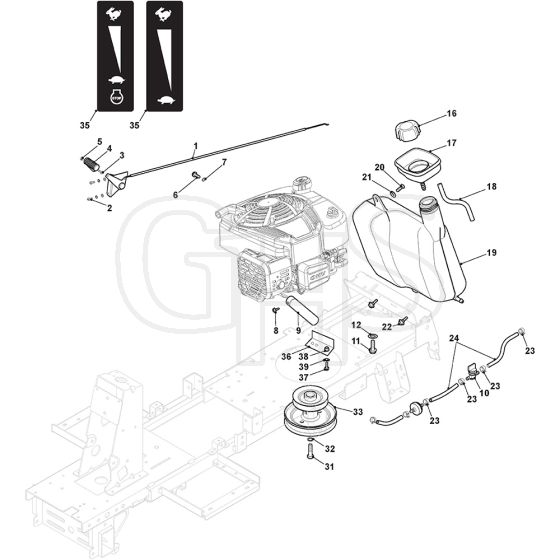 Rider 27 H - 2013-2020 - 2T0075247/AT3 - Atco Ride On Mower Engine ...