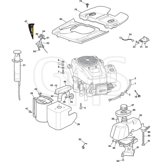 Rider 28H - 2022-2023 - 2T0210447/AT2 - Atco Ride On Mower Engine ...