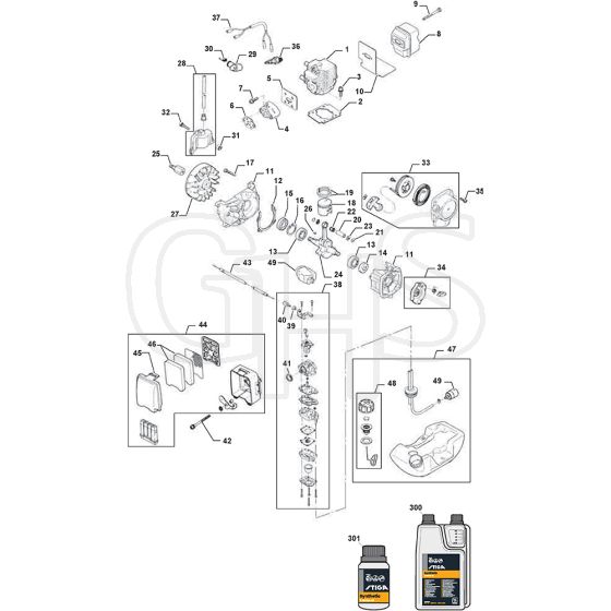SBL 250 H - 2006-2012 - 255025002/06 - Stiga Blower Engine Diagram | GHS