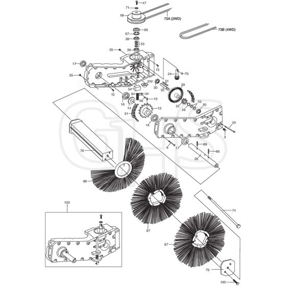 SWEEPER - 2022 - 13-0977-61 - Stiga Front Mower Rotary Brush 02 Diagram ...