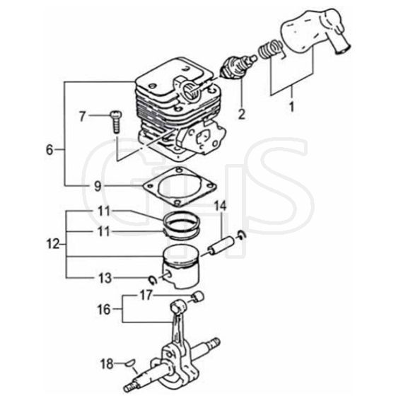 Tanaka TBC-300 - Cylinderpistoncrank Shaft | GHS