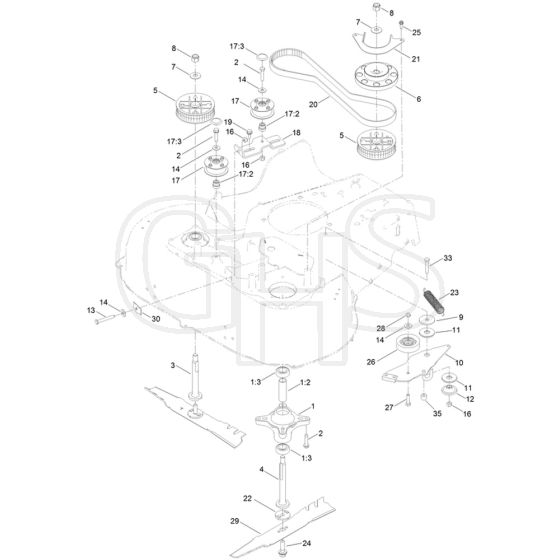 Toro TimeMaster TM76K 76cm - 21811 (409032220 - 410999999) Spindle and ...
