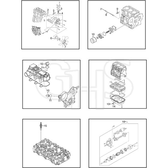 TITAN 740 D - 2013-2019 - 13-7460-11 - Stiga Front Mower Engine Parts ...