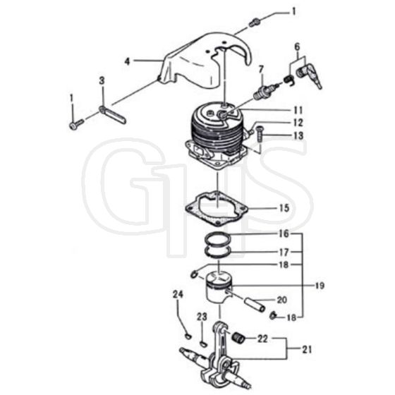 Tanaka TLE-550-9533 - Cylinder Piston Crankshaft | GHS