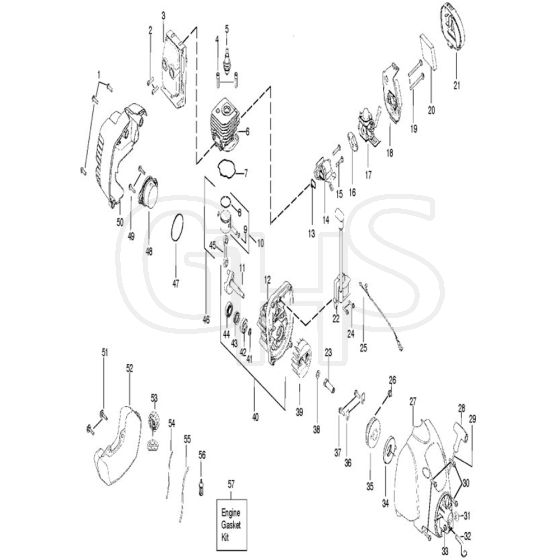 McCulloch TRIM MAC 250LS - 952715743 - 2011-12 - Engine (1) Parts ...