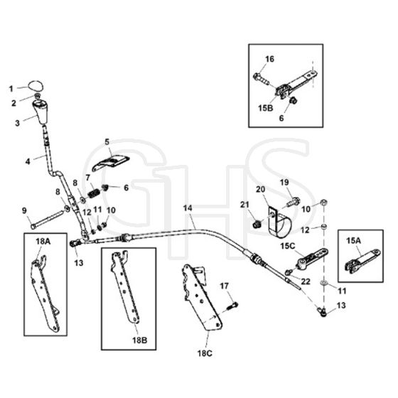 John Deere TX4X2 - PC9461 - Shift Linkage - ST486820 | GHS