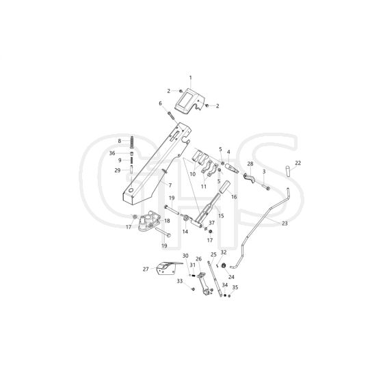 WB 80 TR - 2025 - Oleo-Mac Flail Mower Handlebar rod and handle bars ...