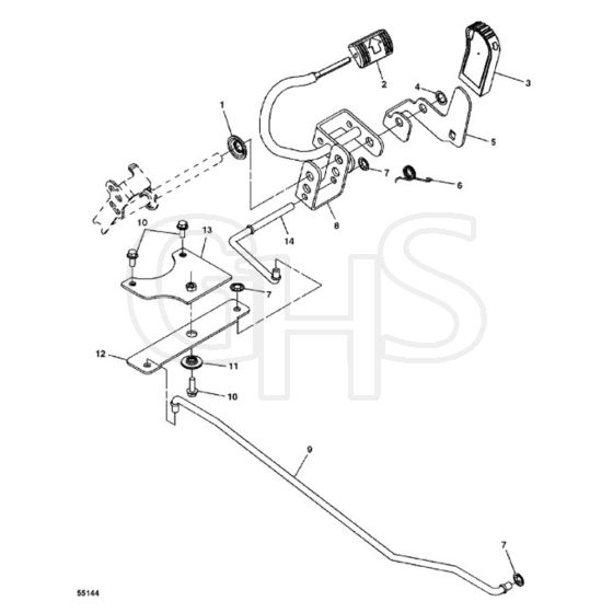 John Deere X155R - PC10452 - Forward ( - 020000) - ST247287 | GHS