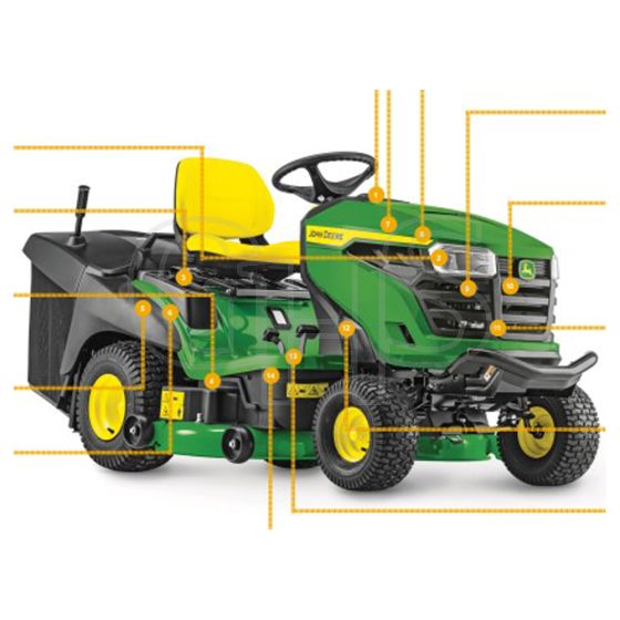 John Deere X167R Tractor - Quick Reference Guide | GHS