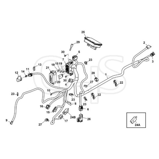 John Deere X350 - PC12707 - Chassis Wiring (110001 - ) - ST1005905 | GHS