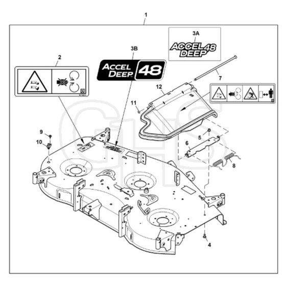 John Deere X584 - PC12717 - Mower Deck - ST846613 | GHS