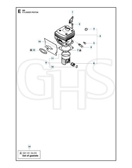 Husqvarna 288XP - Cylinder Piston | GHS