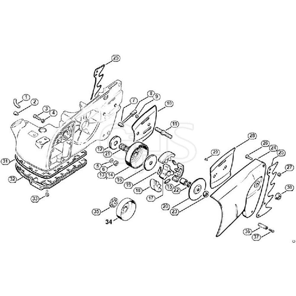 Genuine Stihl 070 / E - Clutch, Chain sprocket | GHS